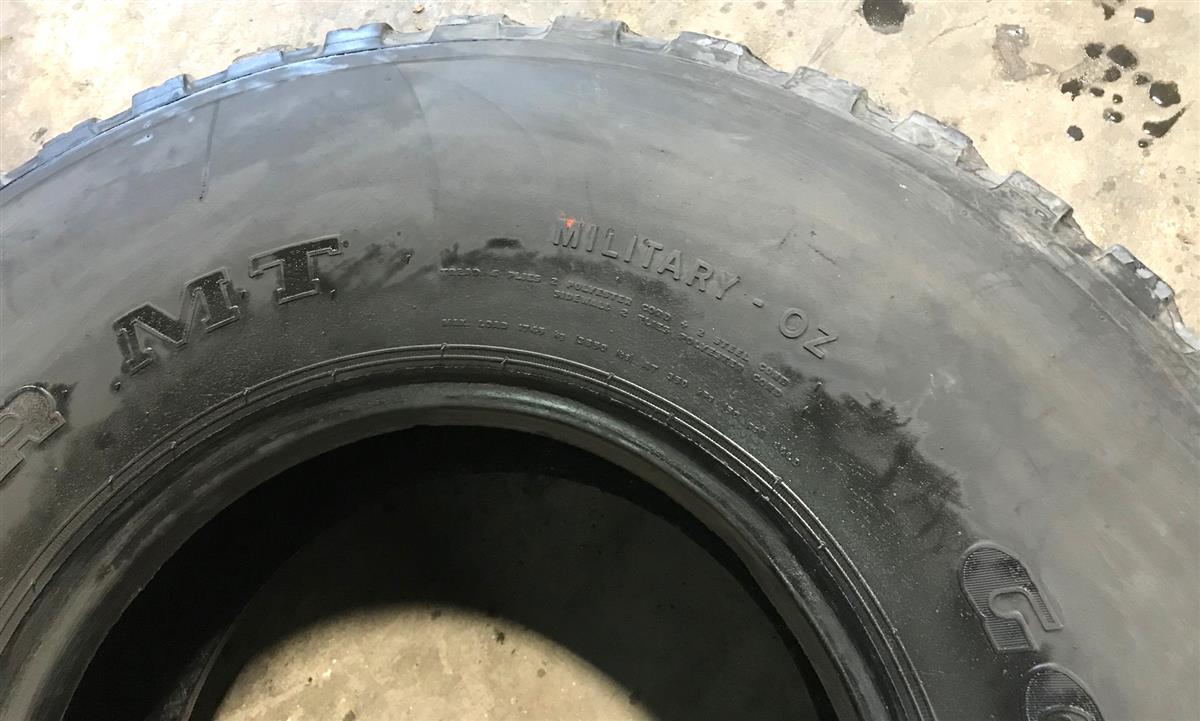 Goodyear Wrangler MT 37X12.5R16.5 LT Tire 100% Tread HMMWV